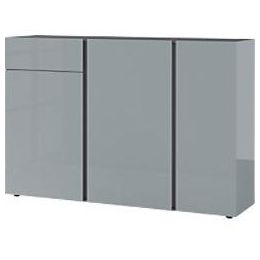 Germania GW-MESA Sideboard Melamin 1.520 x 430 x 1.030 mm Grau, Silber