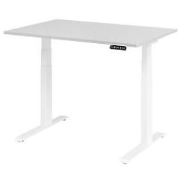 Hammerbacher VXDKB Elektrisch Höhenverstellbar Sitz-Stehschreibtisch Grau C-Fuß 1.200 (B) x 800 (T) x 1.290 (H) mm Spanplatte, Stahl