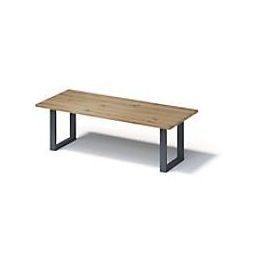 Bisley Fortis Table Regular, 2400 x 1000 mm, gerade Kante, geölte Oberfläche, O-Gestell, Oberfläche: P natürlich / Gestellfarbe: 334 anthrazitgrau