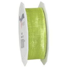 PRÄSENT PRAESENT Organza 6012525-027 Limette 25 mm x 25 m 3 Stück