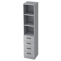 Hammerbacher Future Melaminharzbeschichtete Spanplatte Aktenschrank 2 Fachböden 400 x 420 x 2.004 mm