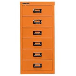 Bisley Schubladenschrank 6 Schübe Orange 279 x 380 x 590 mm