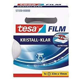 Tesa Klebeband Tesafilm Kristall-Klar 57330 Transparent 19 mm (B) x 33 m (L) PP (Polypropylen)