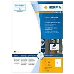 HERMA Wassserfeste Etiketten 9543 Weiß DIN A4 210 x 297 mm 40 Blatt à 1 Etiketten