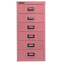 Bisley Schubladenschrank 6 Schübe Pink 279 x 380 x 590 mm