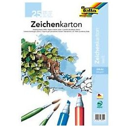 Folia Zeichenkarton Weiß Karton DIN A3 200 g/m2 8700 25 Blatt