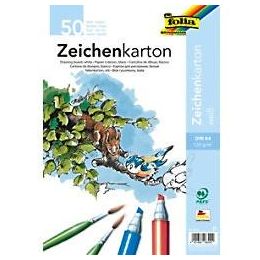 Folia Zeichenpapier 8300 DIN A4 120 g/m2 Weiß 50 Blatt