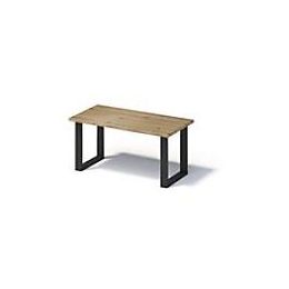 Bisley Fortis Table Regular, 1600 x 800 mm, gerade Kante, geölte Oberfläche, O-Gestell, Oberfläche: P natürlich / Gestellfarbe: 333 schwarz