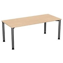 Speed Office Schreibtisch Rechteckig Buche 1.800 (B) x 800 (T) x 800 (H) mm MFC (Melaminbeschichtete Spanplatte)