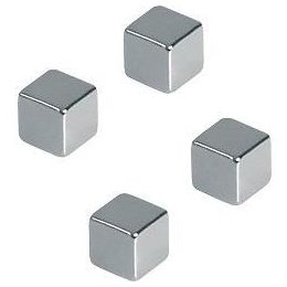 Franken Neodymium Quadratisch Magnete Silber 3 kg Tragfähigkeit 10 mm 4 Stück