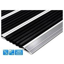 Fußmatte PROFESSIONAL LINE Double Mat Anthrazit Aluminium, PVC 600 x 900 mm