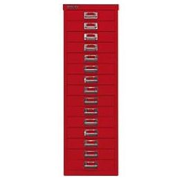 Bisley Schubladenschrank 15 Schübe Kardinal Rot 279 x 380 x 860 mm