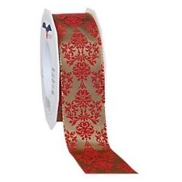 PRÄSENT PRAESENT Ornament 2384020-933 Macciato, Rot 40 mm x 20 m 2 Stück