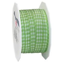 PRÄSENT PRAESENT Motivband 6191020-127 Apfelgrün, Weiss 10 mm x 20 m 2 Stück