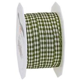 PRÄSENT PRAESENT Motivband 6191020-621 Olive, Créme 10 mm x 20 m 2 Stück