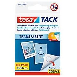 Tesa Klebepads Tack Transparent 11 (B) mm Synthetisches Gummi 200 Stück