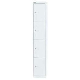 Bisley Schließfachschrank Office 4 Fächer Verkehrsweiß 305 x 305 x 1.802 mm