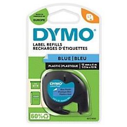 Dymo LT S0721650 / 91205 Authentic LetraTag Schriftband Selbstklebend Blau 12 mm x 4m