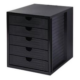 HAN Schubladenbox SYSTEMBOX 5 Kunststoff Schwarz 27,5 x 33 x 32 cm