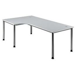 Hammerbacher H-Serie Eckschreibtisch Freiform 4 Füße 2.000 (B) x 1.200 (T) x 760 (H) mm Melaminharzbeschichtete Spanplatte