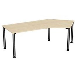 Speed Office Schreibtisch Freiform Ahorn 2.166 (B) x 1.130 (T) x 800 (H) mm MFC (Melaminbeschichtete Spanplatte)