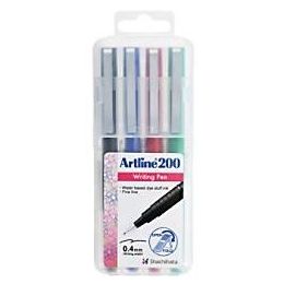 Artline Fineliner 0643400 0.4 mm Blau, Rot, Schwarz, Grün 4 Packung