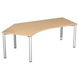 Speed Office Schreibtisch Freiform Buche 2.166 (B) x 1.130 (T) x 720 (H) mm MFC (Melaminbeschichtete Spanplatte)