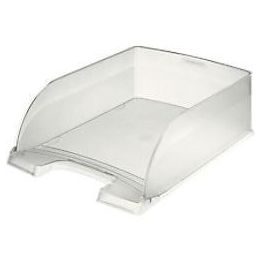 Leitz Plus Briefablage 5233 Jumbo DIN A4 Transparent Frost 25,5 x 35,7 x 10,3 cm