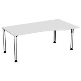 Speed Office Schreibtisch Freiform Hellgrau 1.800 (B) x 1.000 (T) x 800 (H) mm MFC (Melaminbeschichtete Spanplatte)