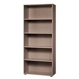 Hammerbacher Matrix Melaminharzbeschichtete Spanplatte Regal 4 Fachböden 800 x 330 x 1.880 mm Braun Walnuss