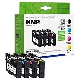 KMP Kompatibel Epson 16 Tintenpatrone C13T16264012 Schwarz, Cyan, Magenta, Gelb Multipack 4 Stück