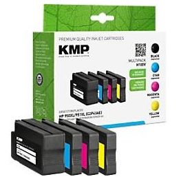 KMP Kompatibel HP 950XL / 951XL Tintenpatrone C2P43AE Schwarz, Cyan, Magenta, Gelb Multipack 4 Stück