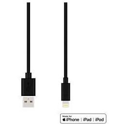 XLayer 210569 1 x USB A Stecker auf 1 x Apple Lightning Stecker Lade- und Sync-Kabel 1,2 m Schwarz