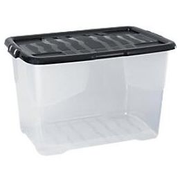 CEP Aufbewahrungsbox Curve 65 L Transparent, Schwarz Polypropylen 60 x 40 x 37 cm