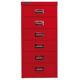 Bisley Schubladenschrank Multidrawer 6 Schübe Rot 279 x 380 x 590 mm