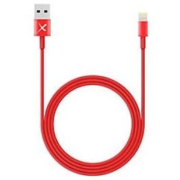 XLayer 214089 1 x USB A Stecker auf 1 x Apple Lightning Stecker Lade- und Sync-Kabel 1 m Rot