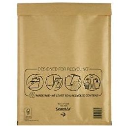 Mail Lite Luftpolster-Luftpolster-Versandtaschen H/5 Gold Ohne Fenster 270 (B) x 360 (H) mm Abziehstreifen 79 g/m2 50 Stück