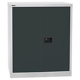 Bisley Flügeltürenschrank Universal Verzinkt Lichtgrau, Anthrazitgrau 914 x 400 x 1.000 mm