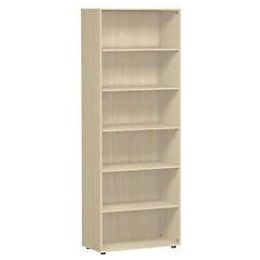 geramöbel Geramoebel Speed Office Melaminharzbeschichtete Spanplatte Regal 5 Fachböden 800 x 420 x 2.160 mm Braun Ahorn