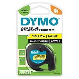 Dymo LT S0721620 / 91202 Authentic LetraTag Schriftband Selbstklebend Gelb 12 mm x 4m