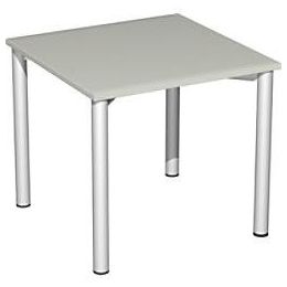 Speed Office Schreibtisch Rechteckig Hellgrau 800 (B) x 800 (T) x 720 (H) mm MFC (Melaminbeschichtete Spanplatte)