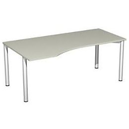 Speed Office Schreibtisch Freiform Hellgrau 1.800 (B) x 1.000 (T) x 720 (H) mm MFC (Melaminbeschichtete Spanplatte)