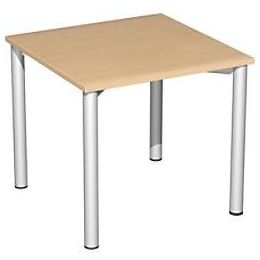 Speed Office Schreibtisch Rechteckig Buche 800 (B) x 800 (T) x 720 (H) mm MFC (Melaminbeschichtete Spanplatte)