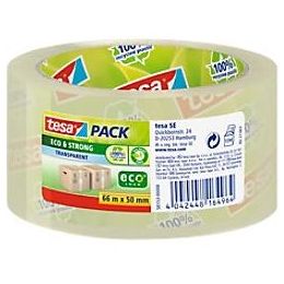 Tesa Verpackungsklebeband Tesapack Eco & Strong Transparent 50 mm (B) x 66 m (L) PP (Polyproplylen) 58153 Recycelt 100%
