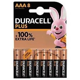 Duracell-Batterien Plus 100 AAA 1,5 V 8 Stück