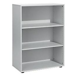 geramöbel Geramoebel Speed Office Melaminharzbeschichtete Spanplatte Regal 2 Fachböden 800 x 420 x 1.104 mm Hellgrau