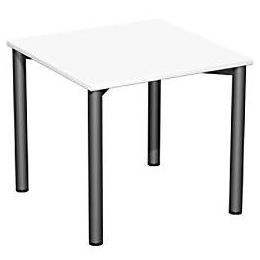 Speed Office Schreibtisch Rechteckig Weiß 800 (B) x 800 (T) x 720 (H) mm MFC (Melaminbeschichtete Spanplatte)
