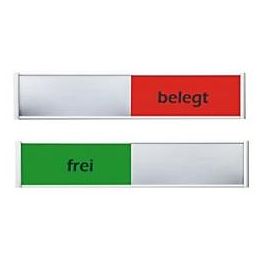 Ultradex Türschild Frei / Belegt 314578 Aluminium Silber 180 x 36 mm