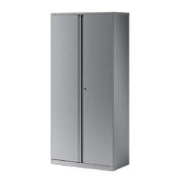 Bisley Flügeltürenschrank 4 Fachböden Essentials Silber 914 x 470 x 1.970 mm