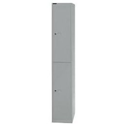 Bisley Metall Schließfach 2 Türen 1 abteile Schlüssel 305 x 457 x 1.802 mm Silber